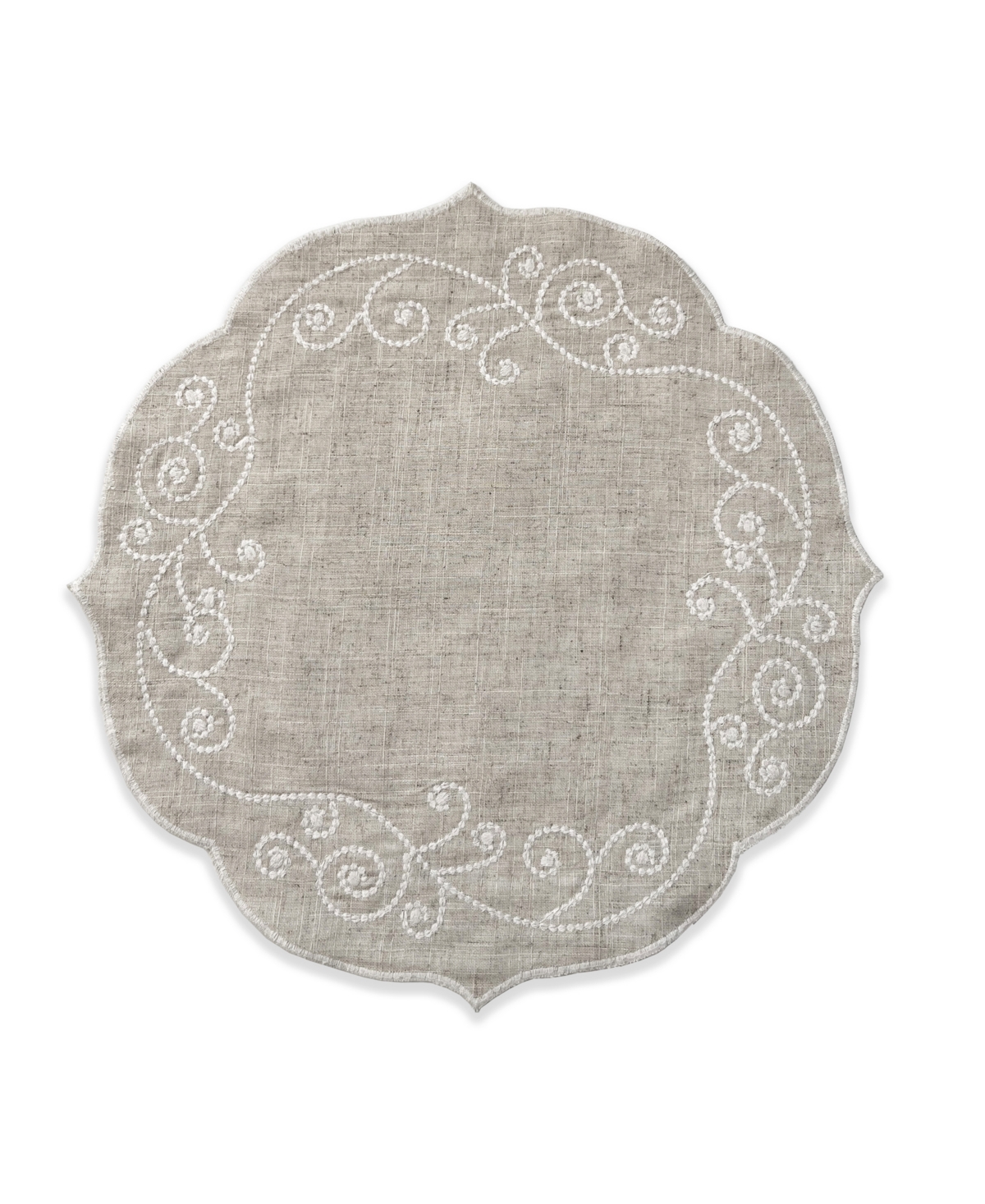Click here for Lenox French Perle Embroidered Placemat  16 Round... prices