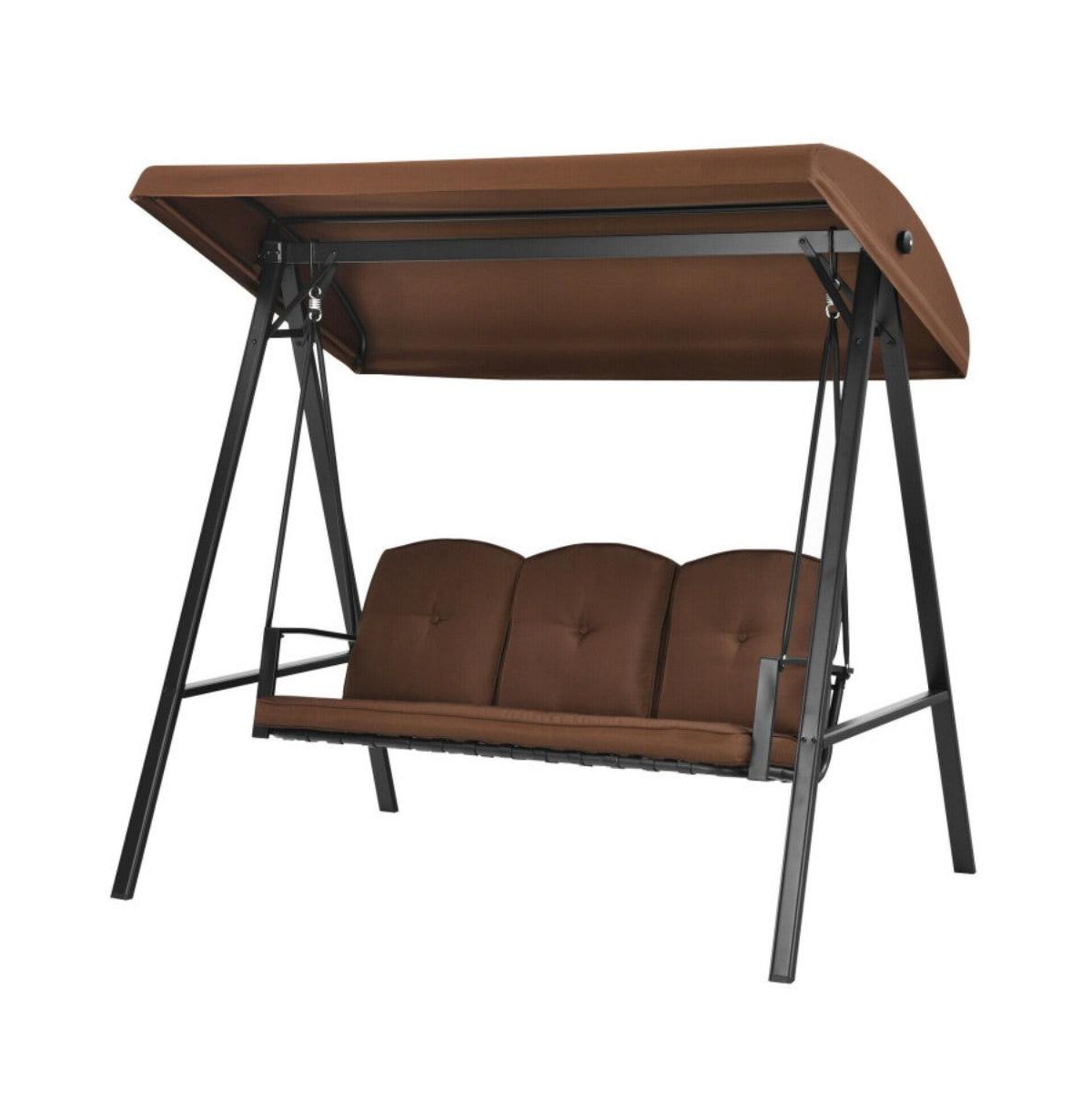 Click here for Outdoor 3-Seat Porch Swing with Adjust Canopy and... prices