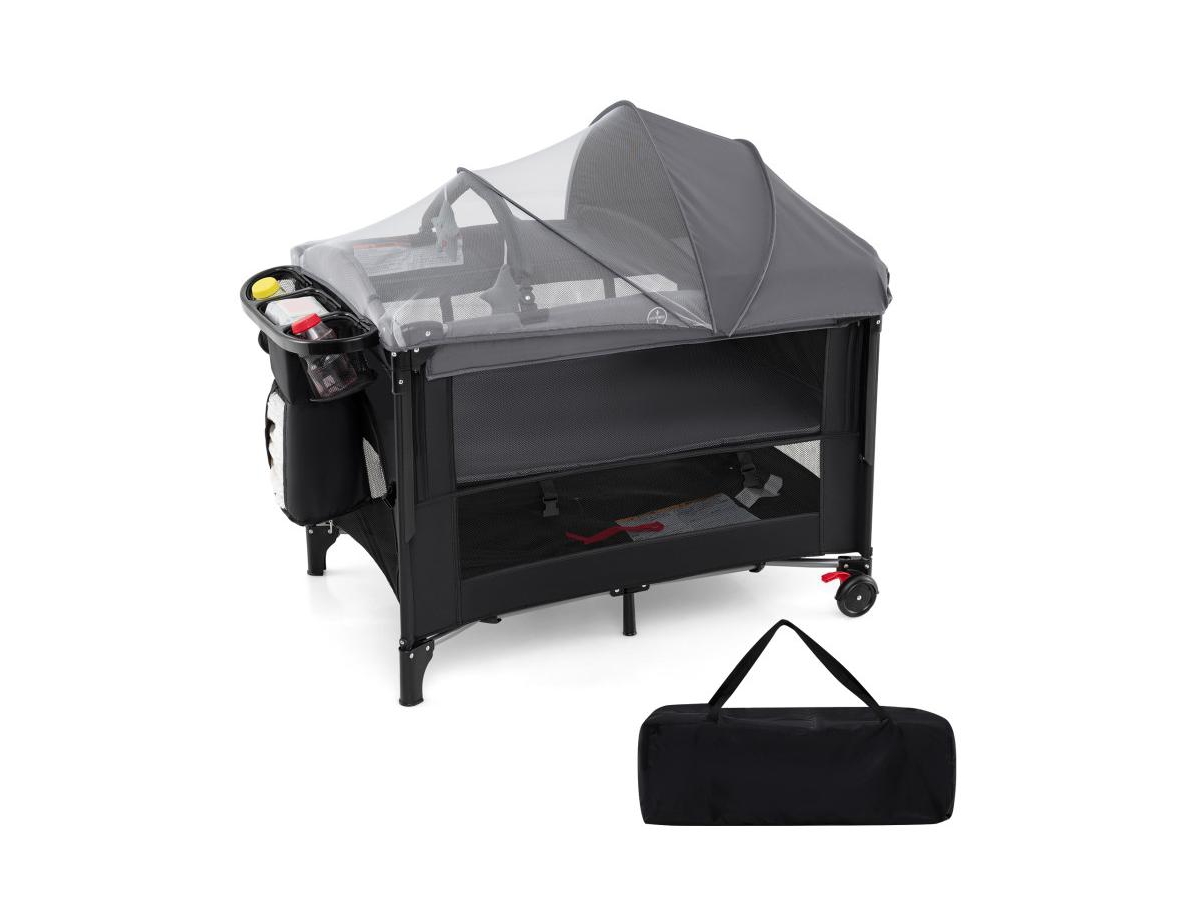 Click here for Slickblue Kids Foldable Bassinet with 4-Level Adju... prices