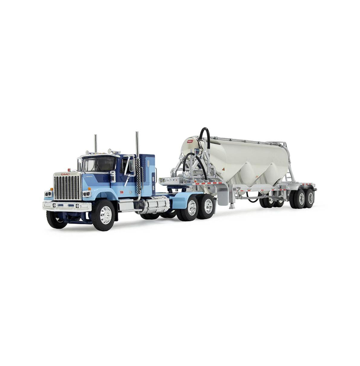 Click here for First Gear Dcp 1/64 Blue Gmc General with 34in Fla... prices