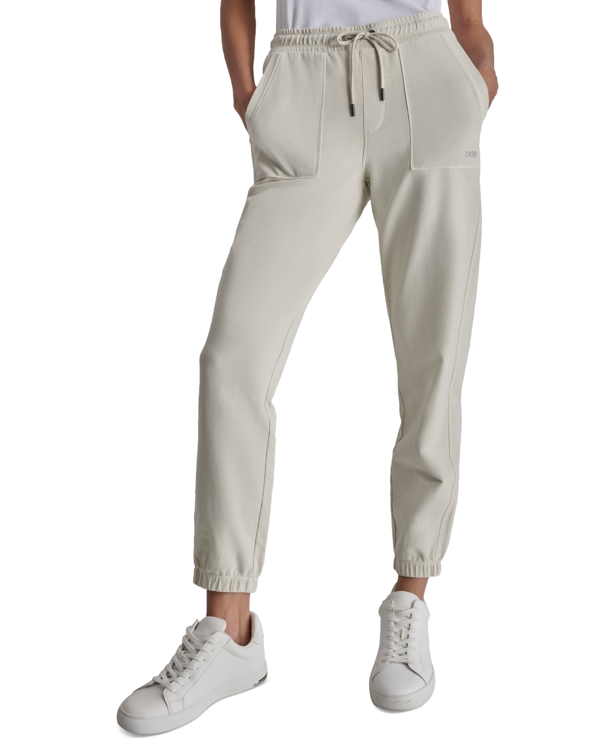 Click here for Dkny Sport Womens Cotton-Blend Tie-Waist Joggers -... prices