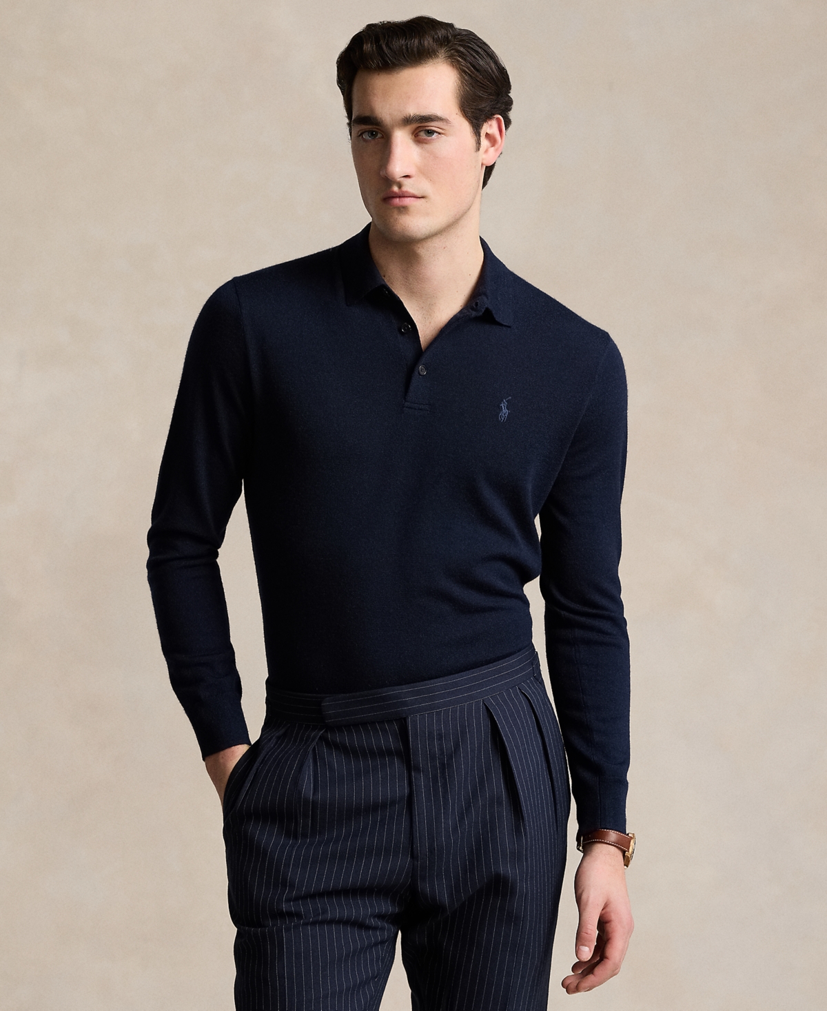 Click here for Polo Ralph Lauren Mens Wool Polo-Collar Sweater -... prices