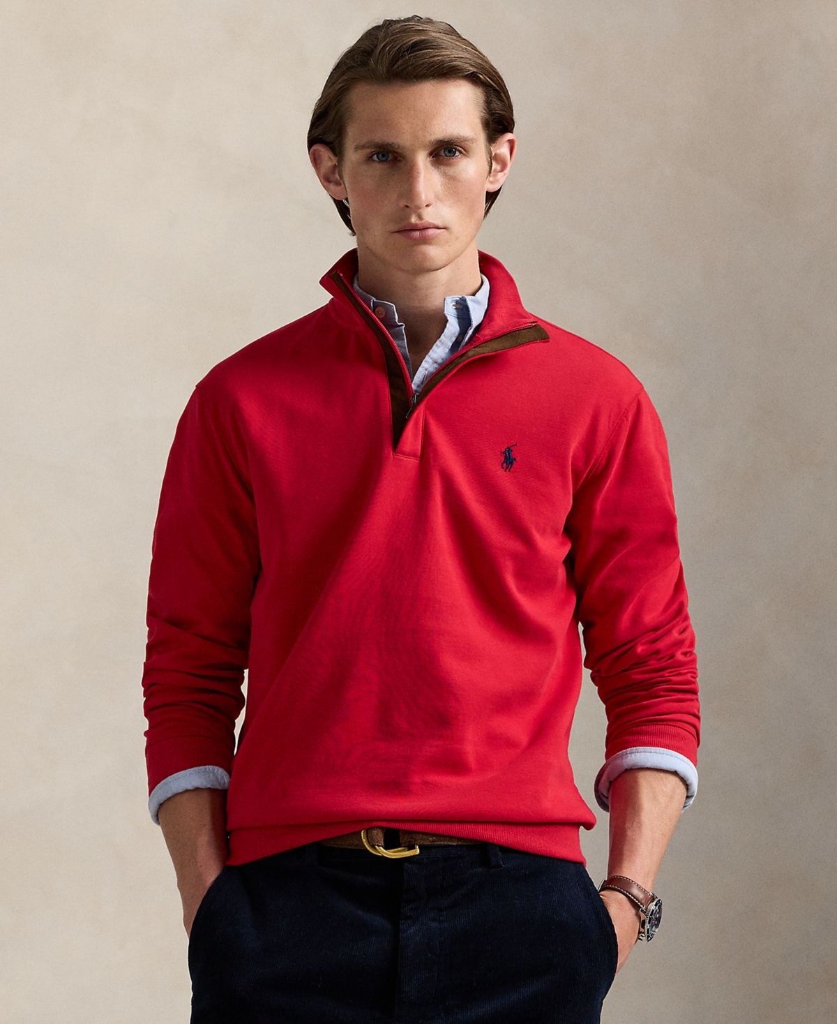 Click here for Polo Ralph Lauren Mens Luxury Jersey Quarter-Zip P... prices