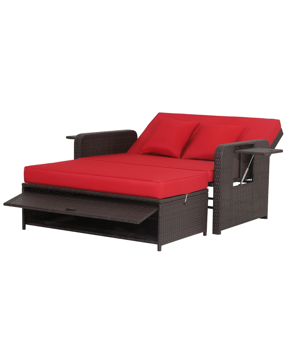 Click here for Gymax Rattan Loveseat Set Daybed Lounge w/ Storage... prices