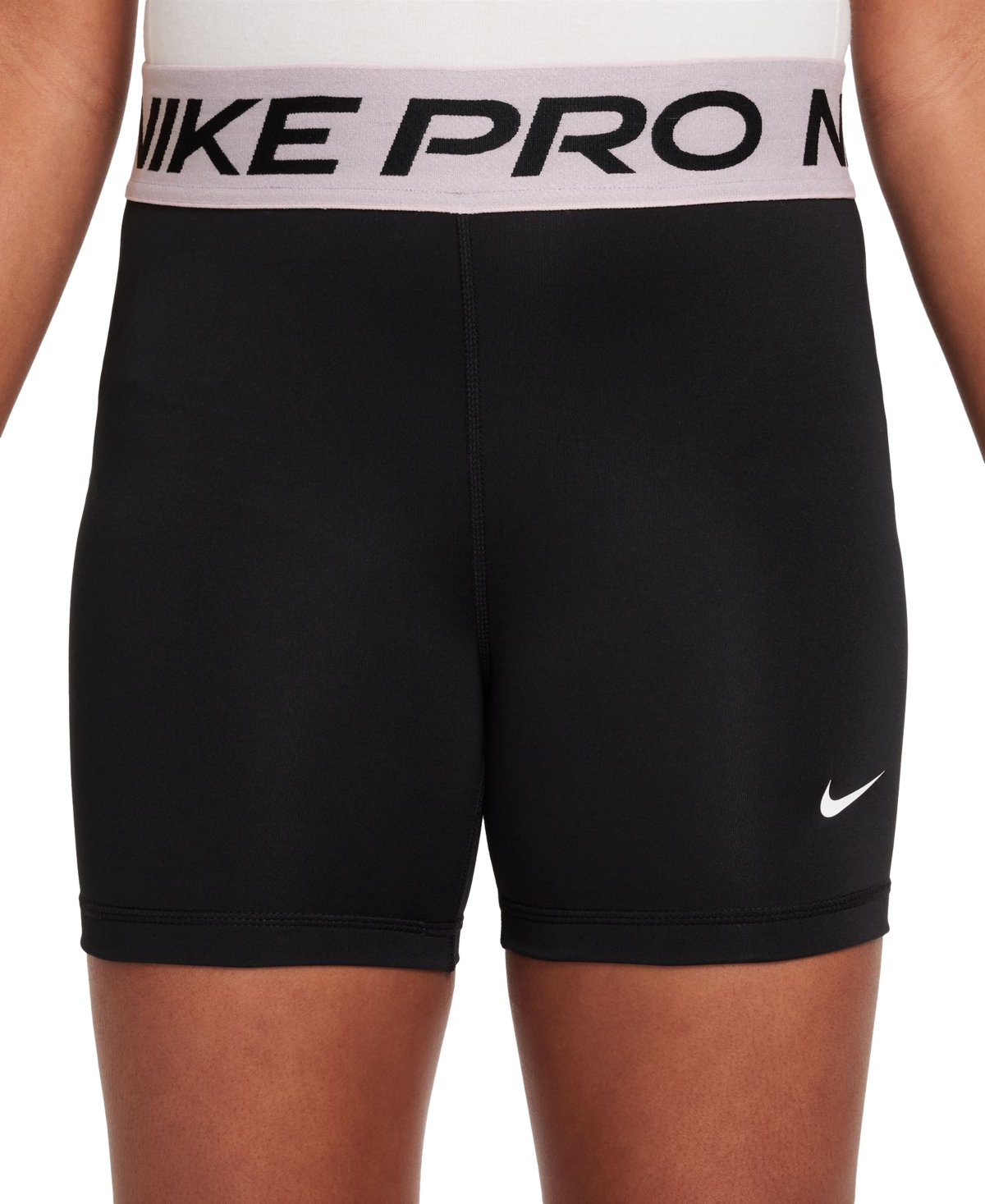 Click here for Nike Pro Big Girls 3 Shorts - Black/Platinum Viole... prices