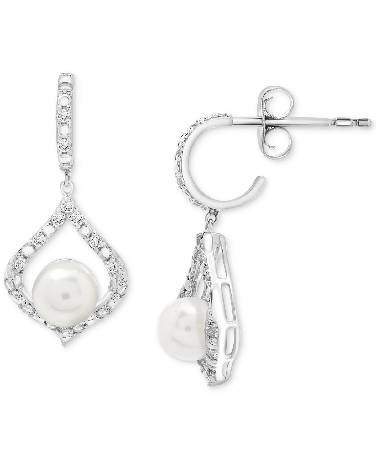 Click here for Cultured Freshwater Pearl (7mm) & Lab Grown White... prices