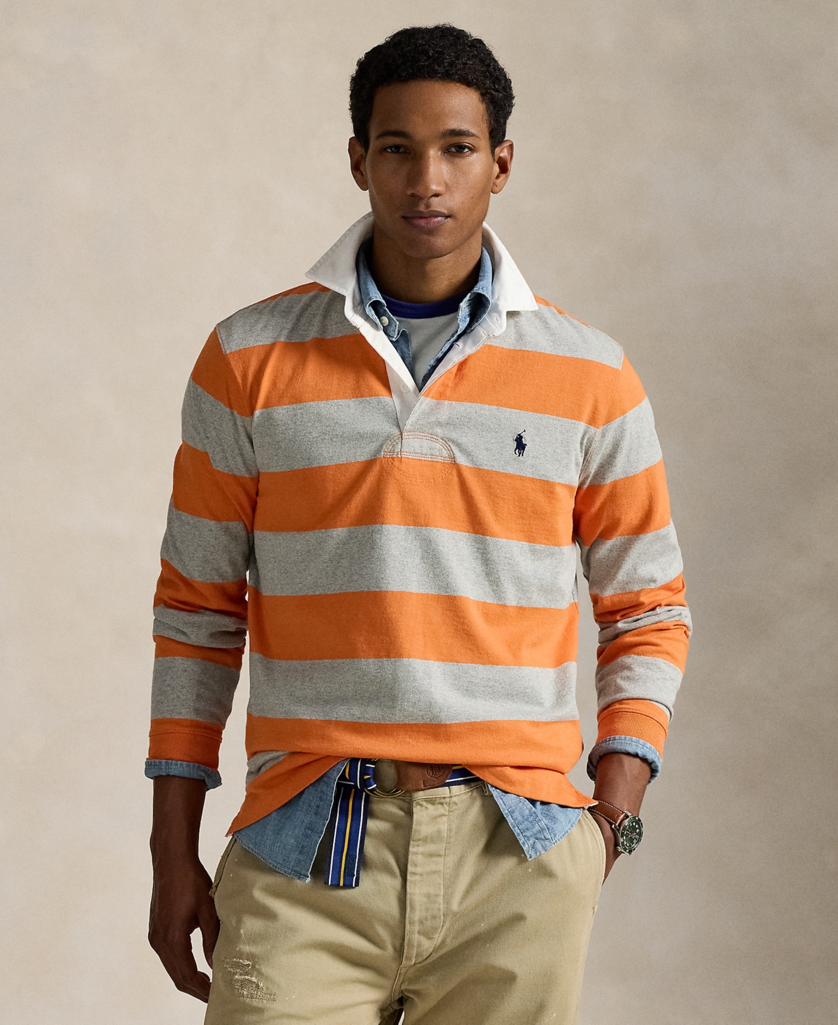 Click here for Polo Ralph Lauren Mens Iconic Cotton Rugby Shirt -... prices