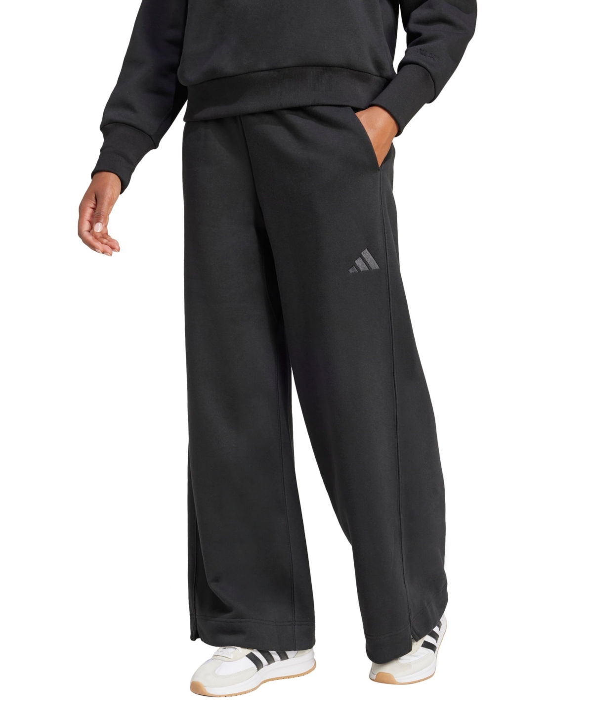 Click here for adidas Womens All Szn Fleece Loose Wide-Leg Pants... prices