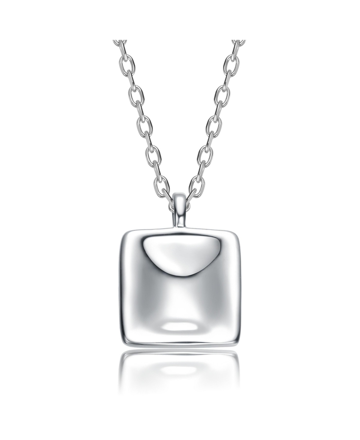 Click here for White Gold Plated with Sleek Square Pendant neckla... prices