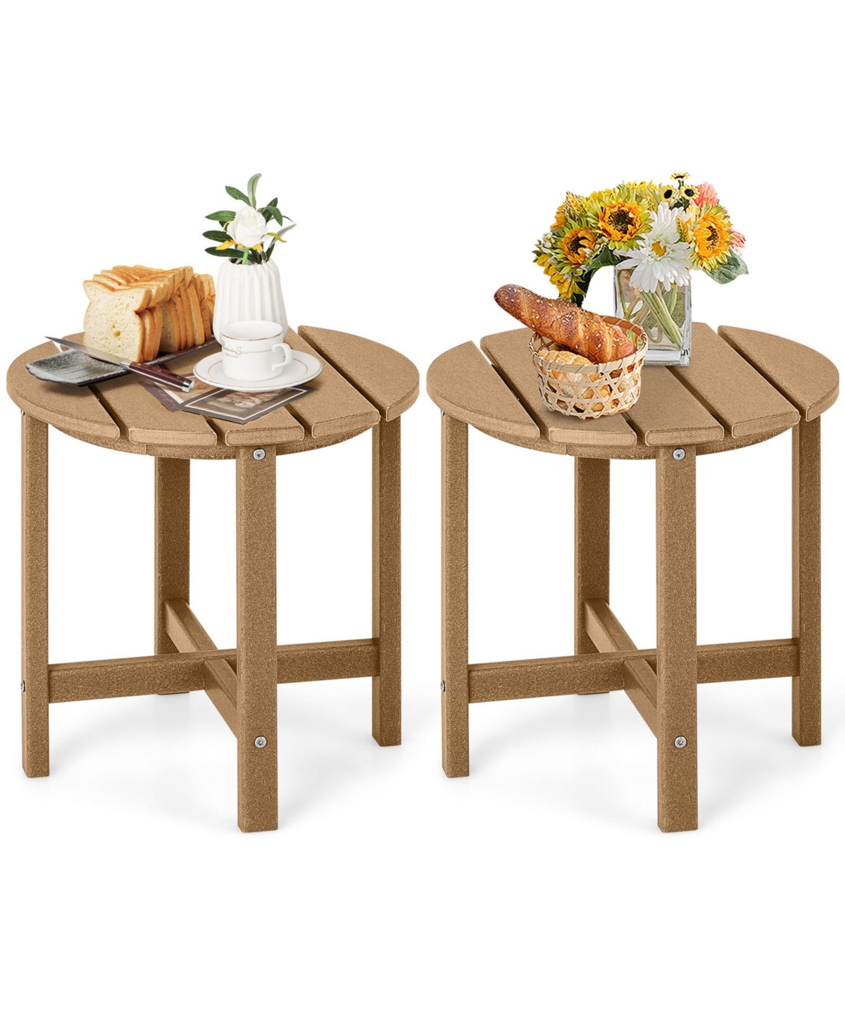 Click here for Set of 2 Round Weather-Resistant Adirondack Side T... prices