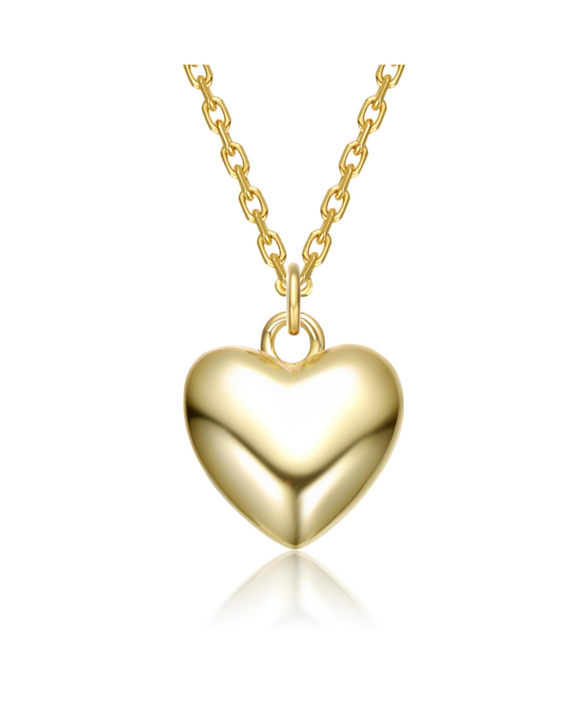 Click here for 14K Gold Plated Shiny Heart Pendant Necklace - Gol... prices