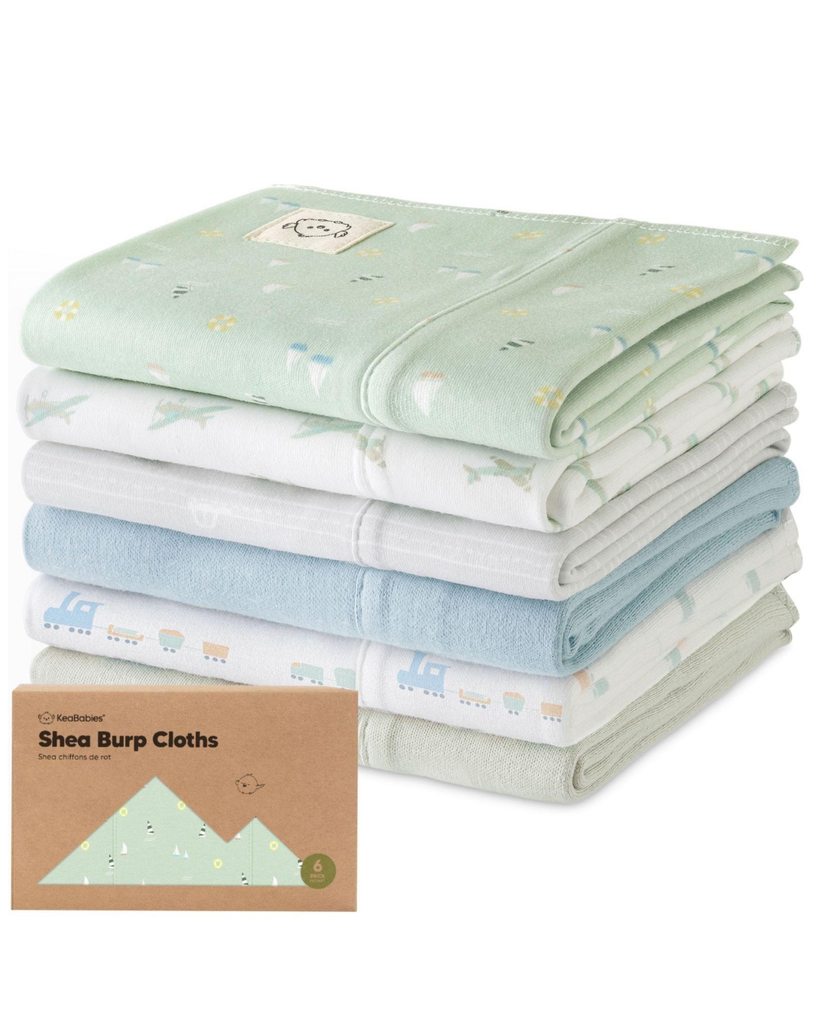 Click here for KeaBabies 6pk Shea Baby Burp Cloths for Baby Boys... prices