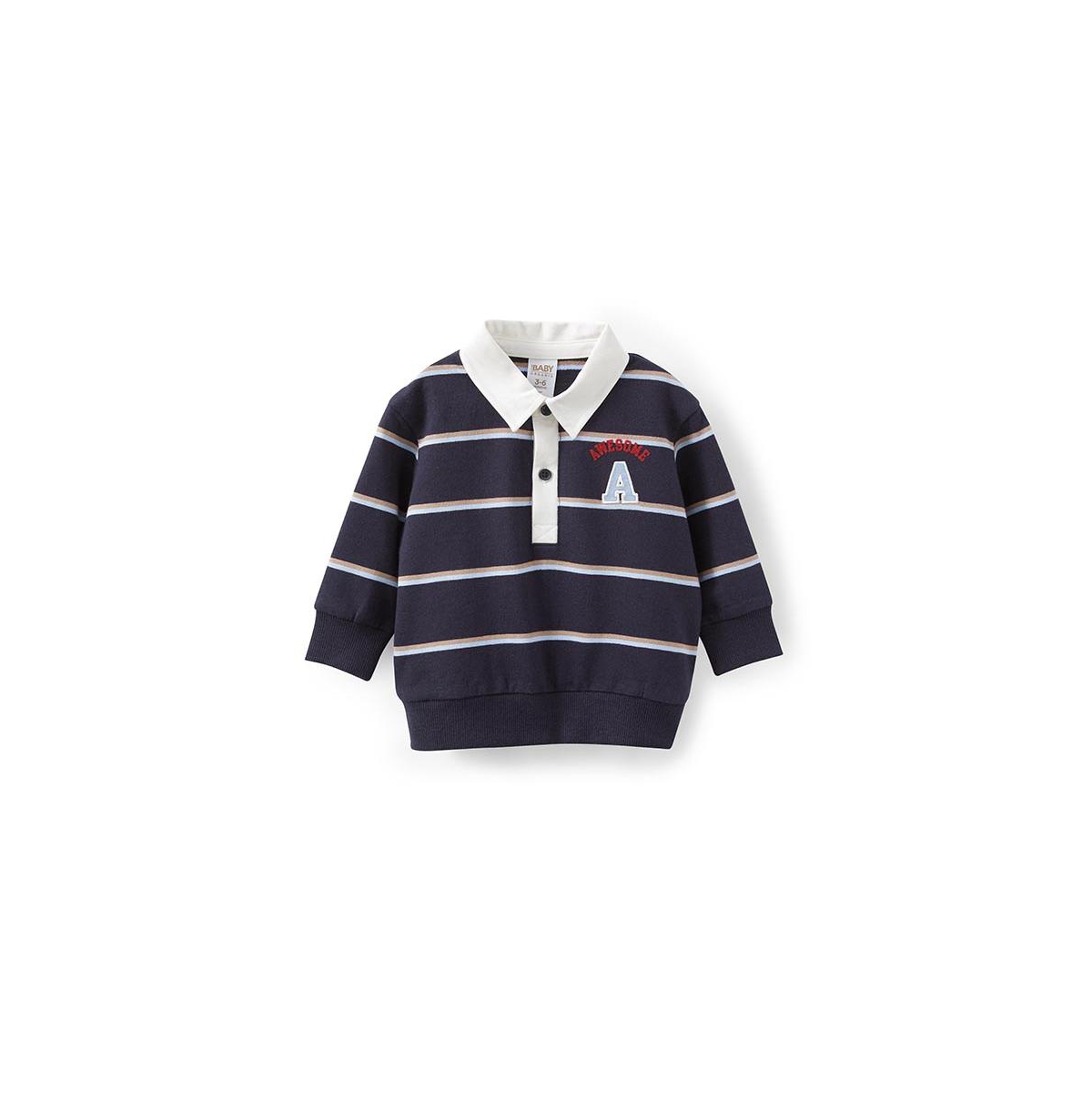 Click here for Cotton On Baby Boys Gabe Rugby Polo Top - Navy ink... prices
