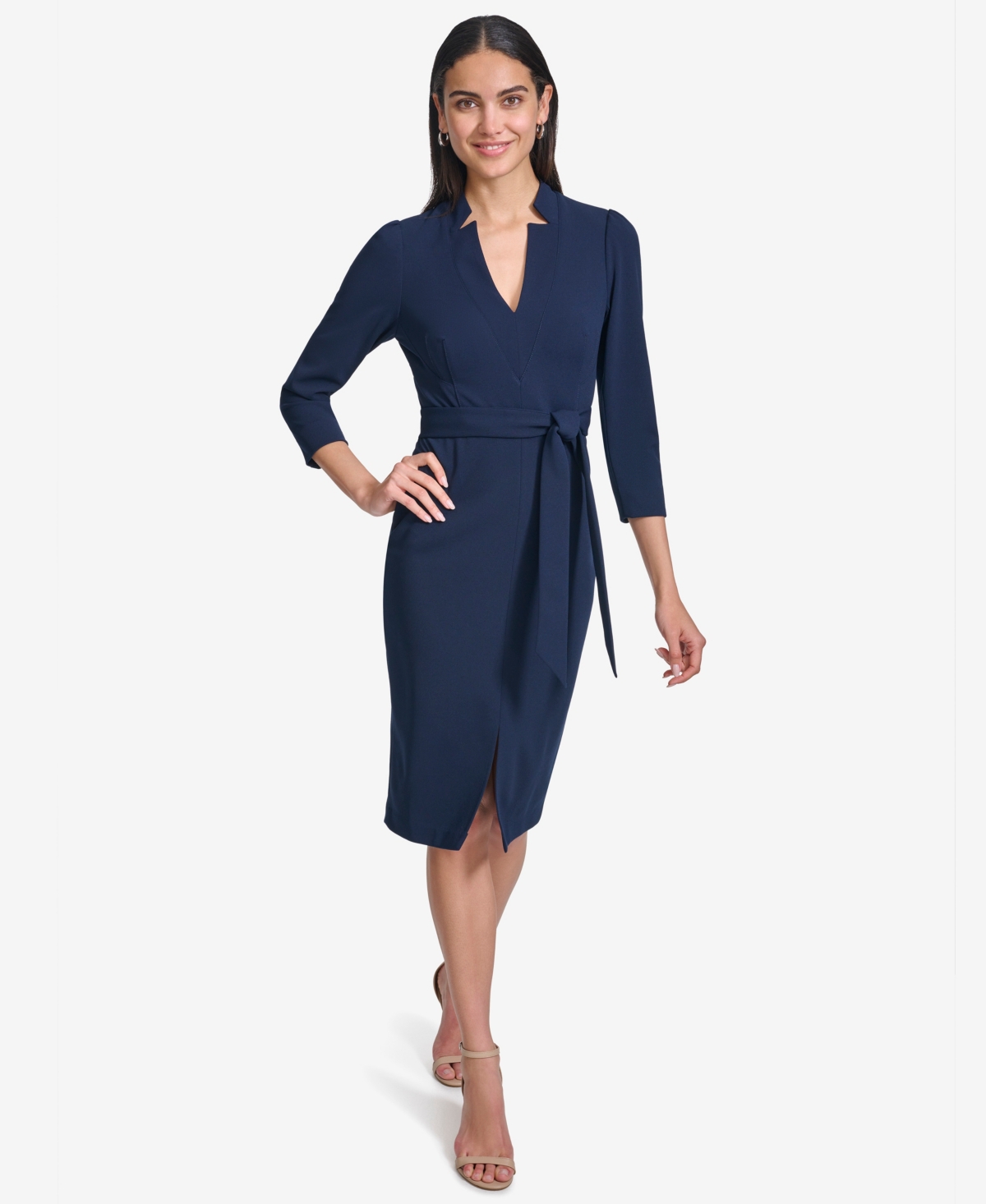 Click here for Calvin Klein Womens 3/4-Sleeve Sheath Dress - Indi... prices