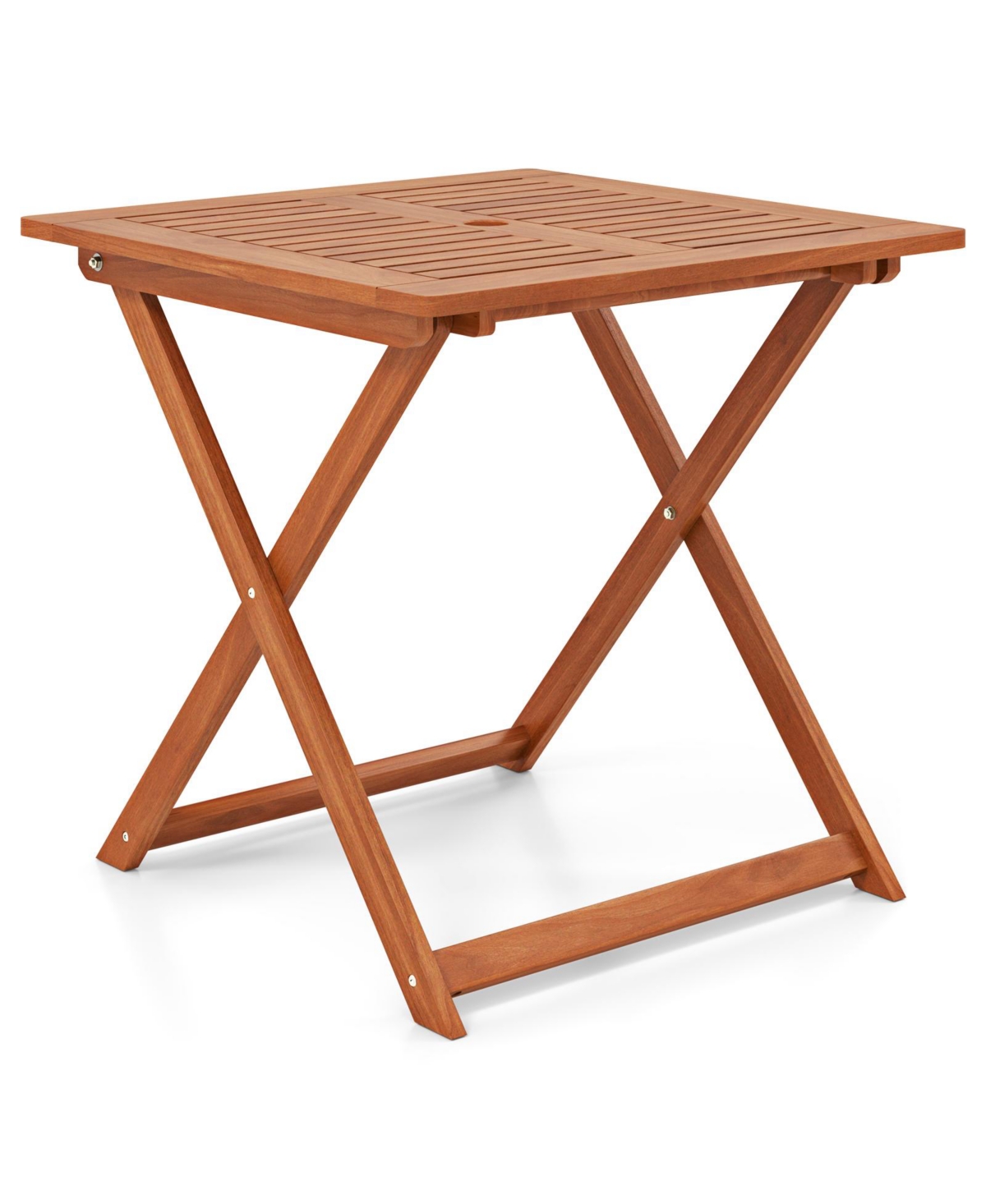 Click here for Patio Dining Table with Teak Finish and Umbrella H... prices