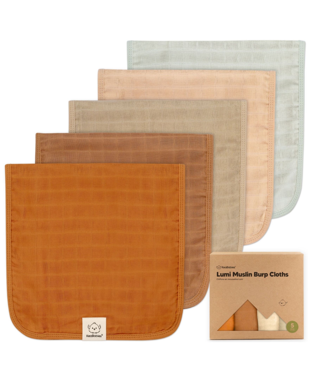 Click here for KeaBabies Kids 5pk Lumi Muslin Burp Cloths Burp Cl... prices