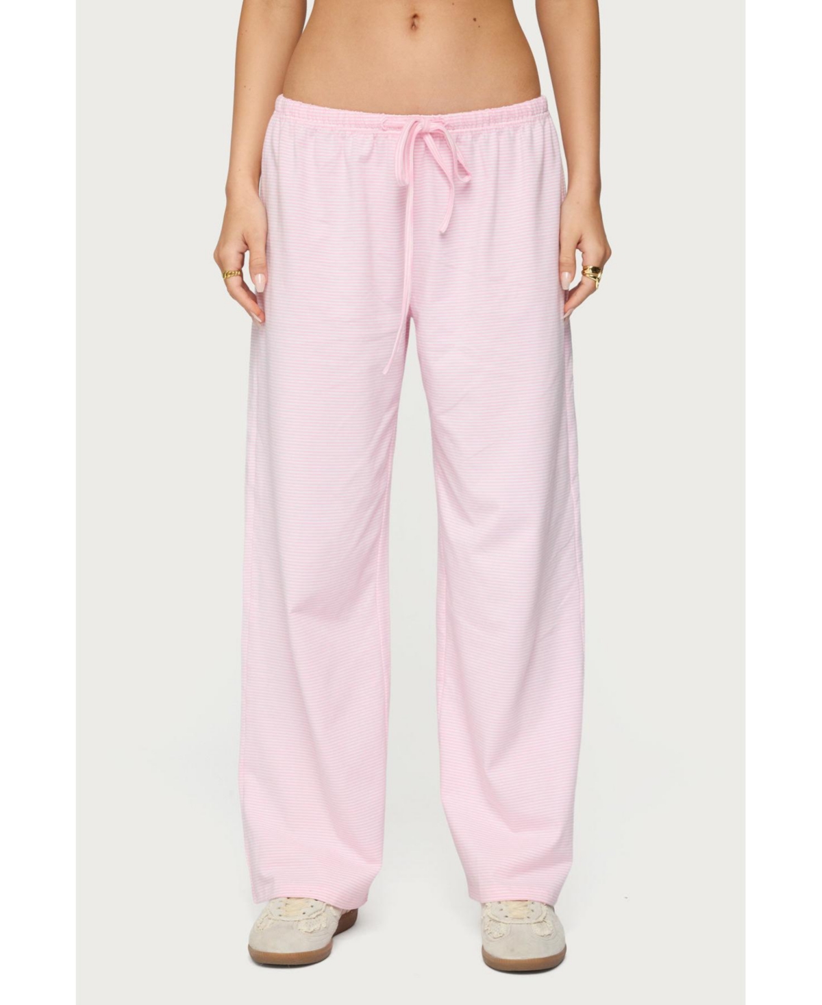 Click here for Edikted Womens Olivia Striped Loose Fit Pants - Li... prices