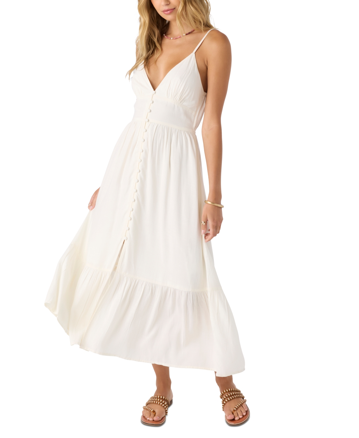 Click here for ONeill Juniors Pilar Woven Sleeveless Tiered Midi... prices