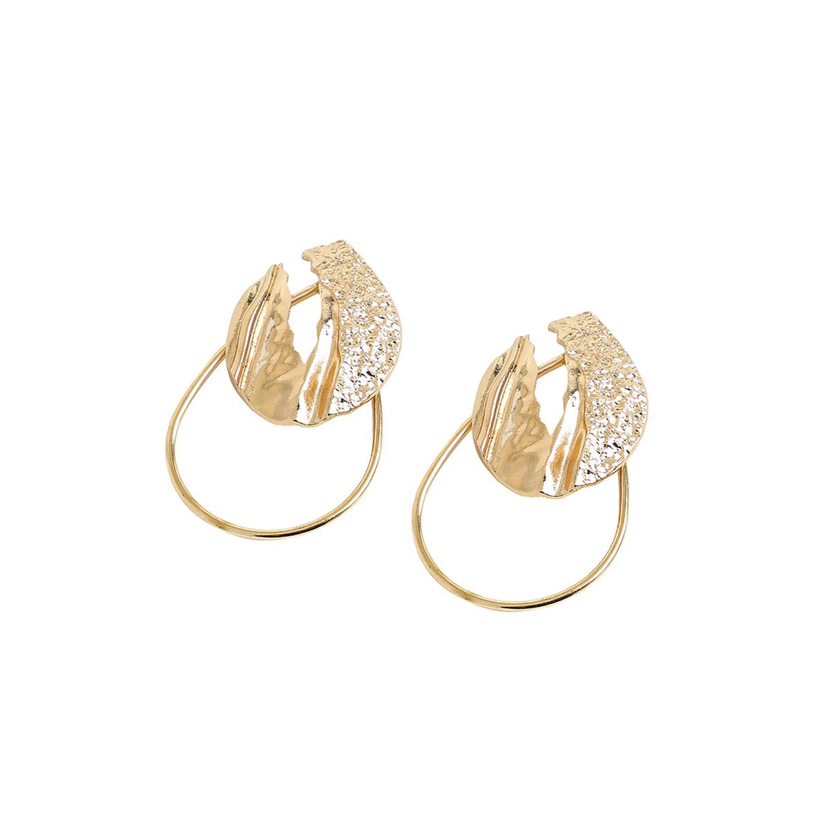 Click here for Sohi Womens Dented Drop Earrings - Gold prices