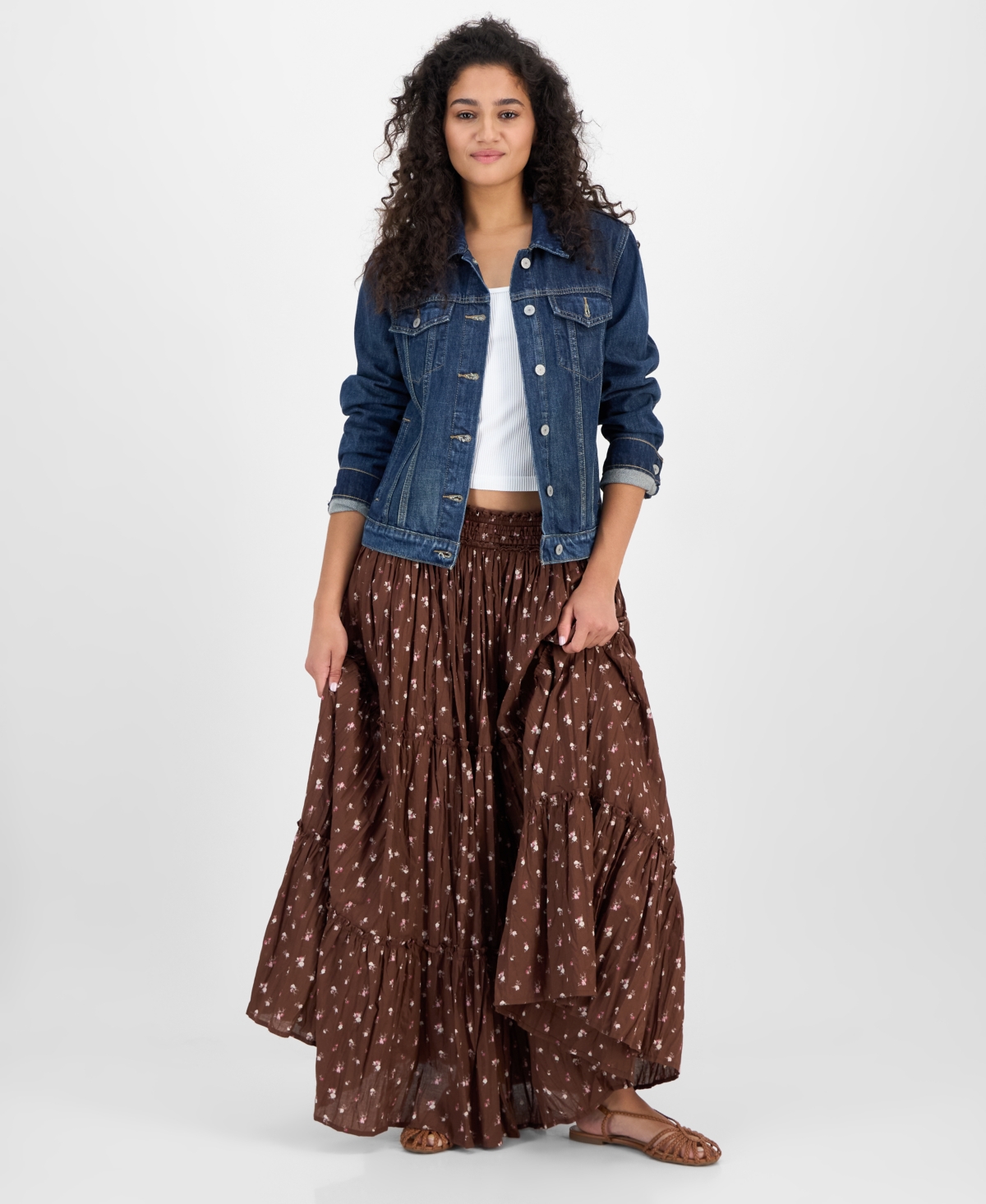 Click here for Lucky Brand Womens Broomstick Cotton Maxi Skirt -... prices