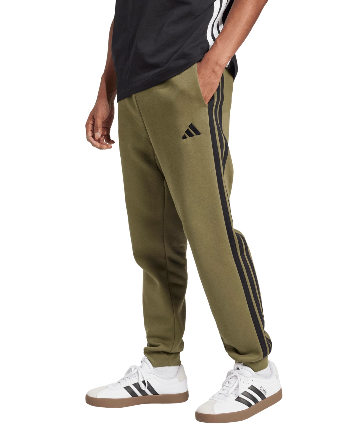 Click here for adidas Mens Essentials Regular-Fit 3-Stripes Fleec... prices