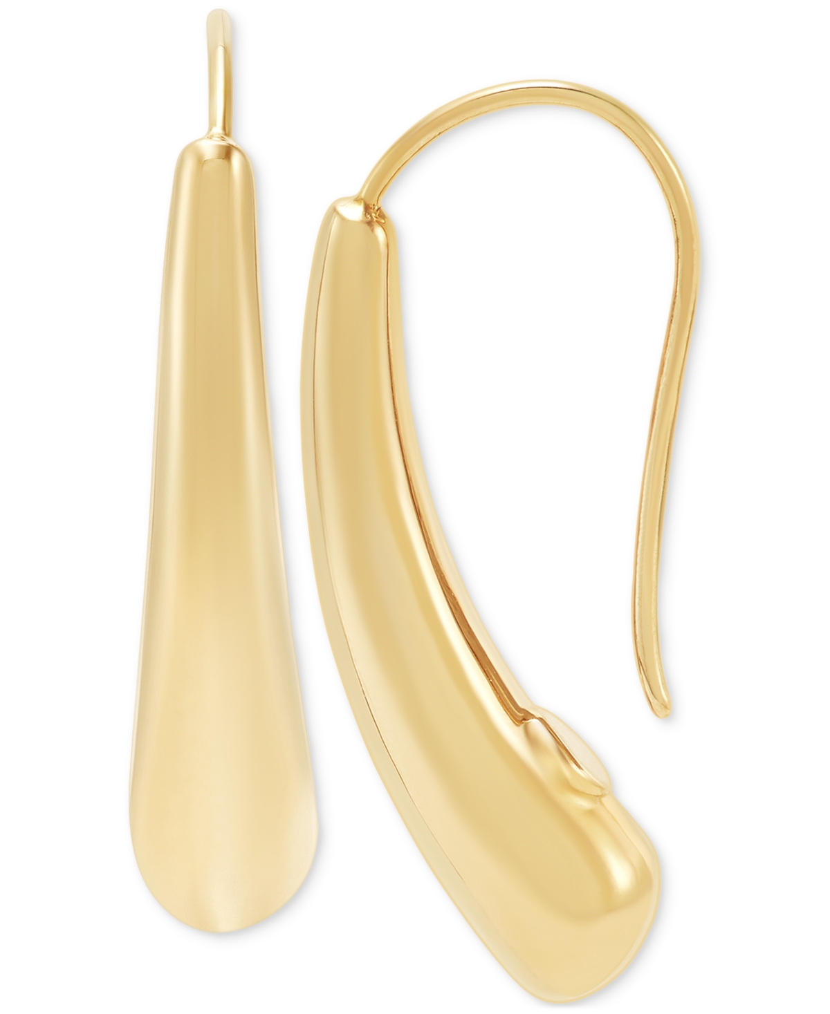 Click here for Polished Graduated Swoop Shape Bar Drop Earrings i... prices