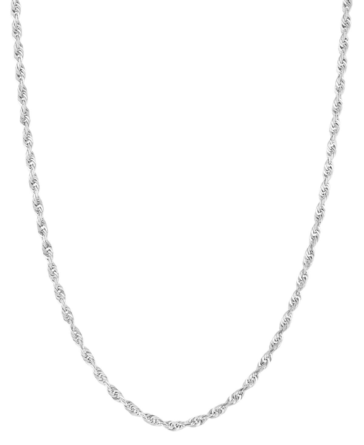 Click here for Rope Chain 20 Collar Necklace in 14k White Gold prices