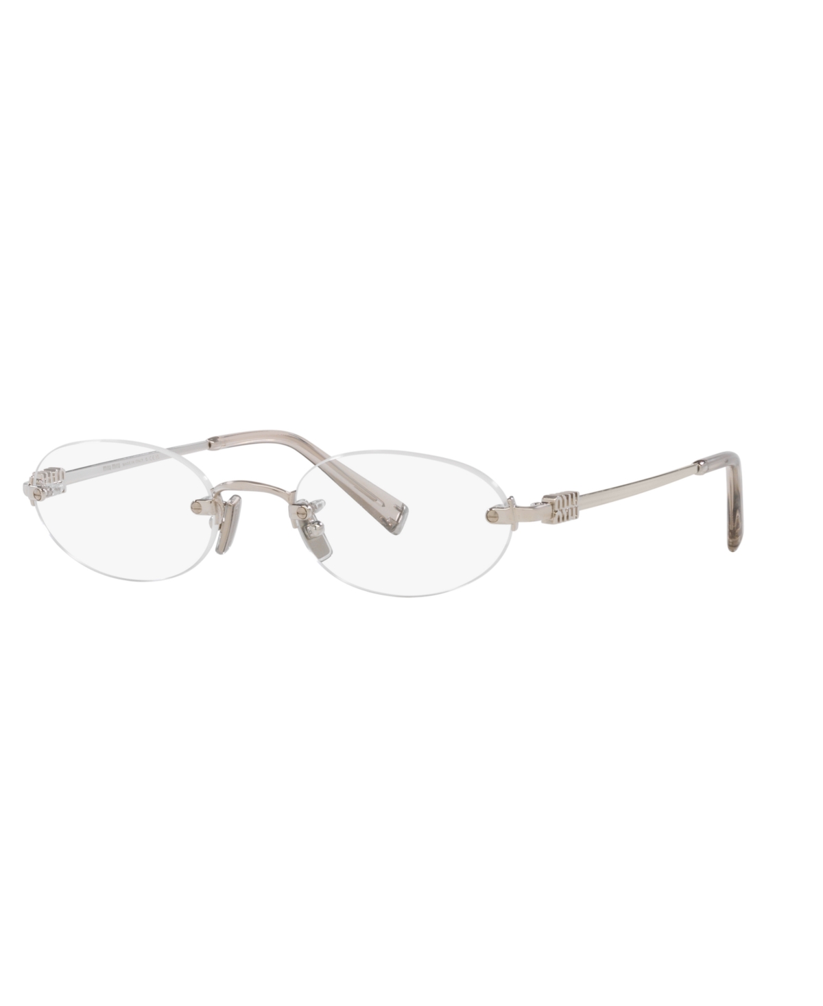 Click here for Miu Miu Womens Oval Eyeglasses  Mu 53WV - Silver prices