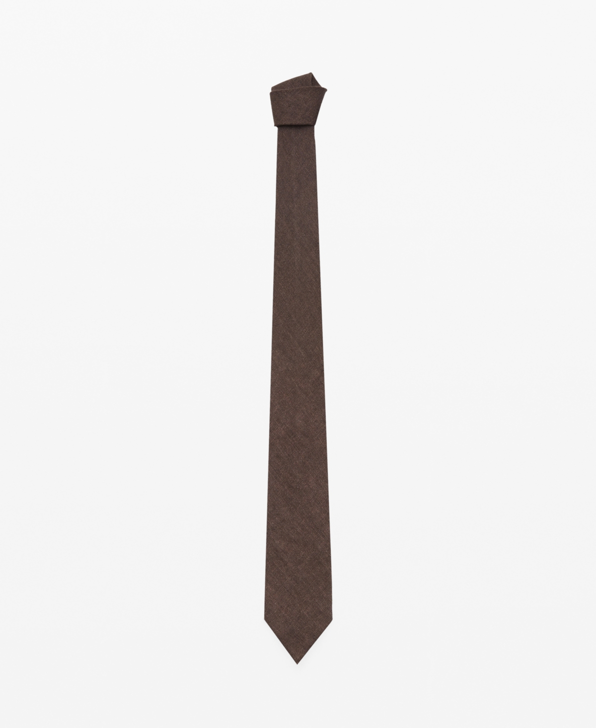 Click here for Mango Mens Linen Tie - Brown prices