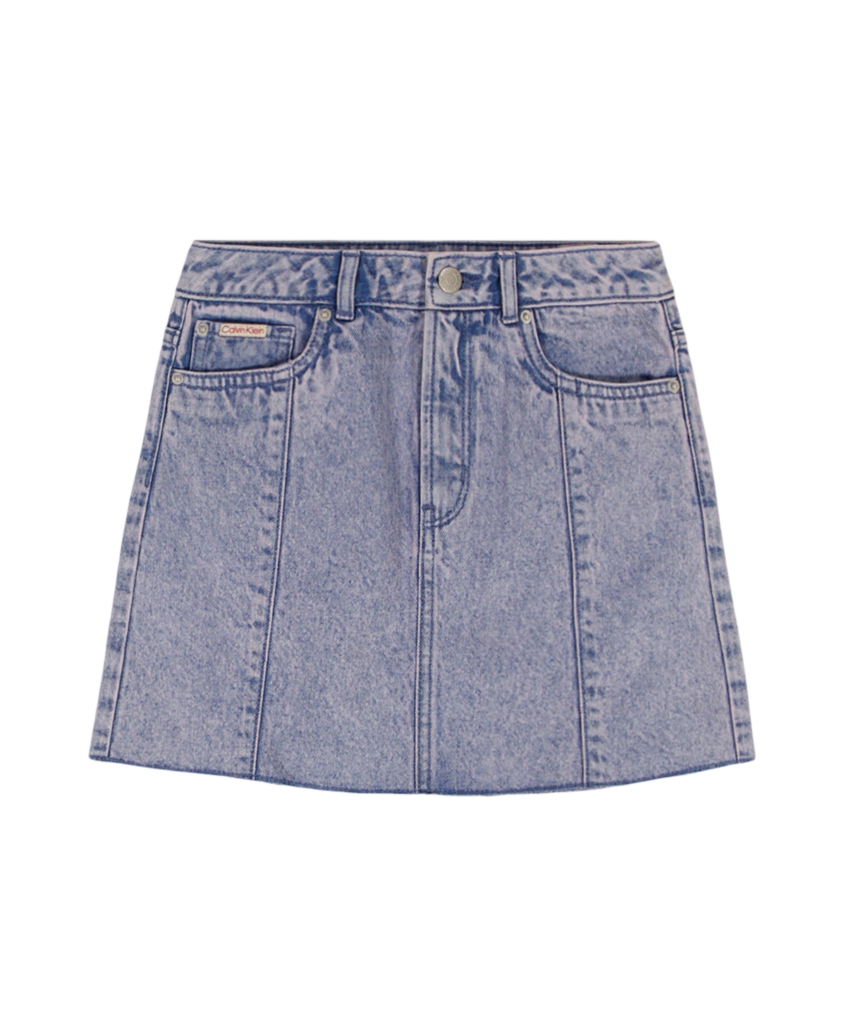 Click here for Clavin Klein Big Girls Overdyed Denim Mini Skirt -... prices