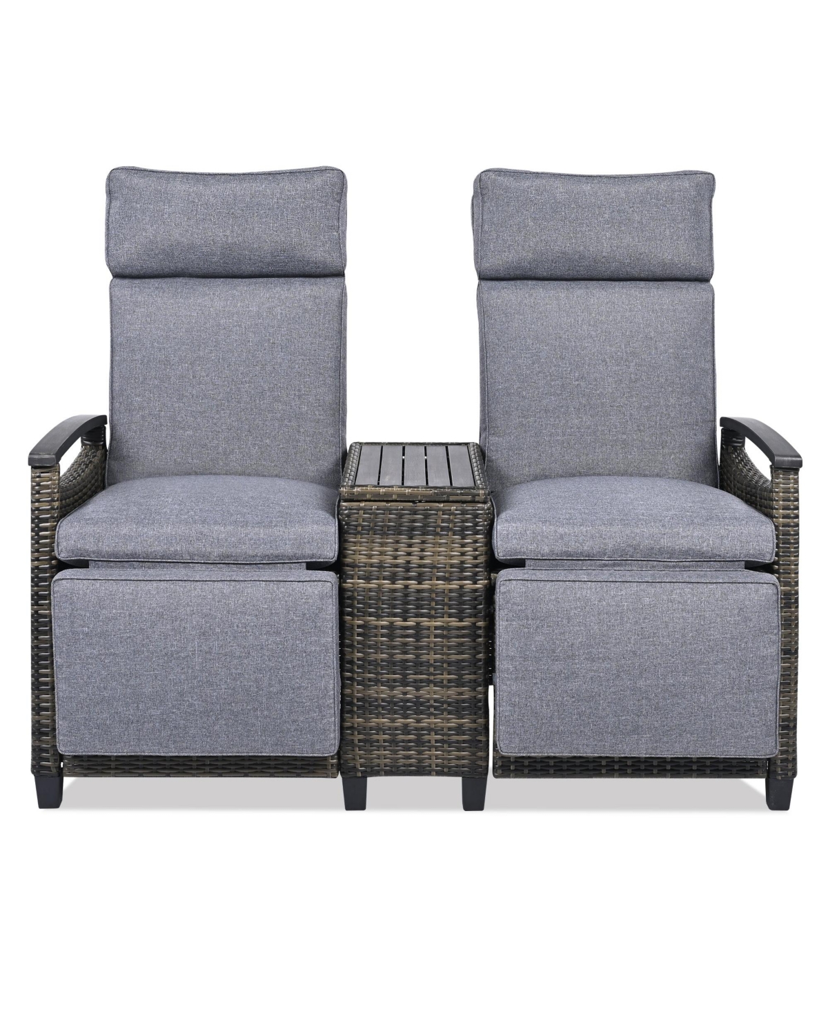 Click here for Mondawe Outdoor Patio Rattan Round Daybed with Ret... prices