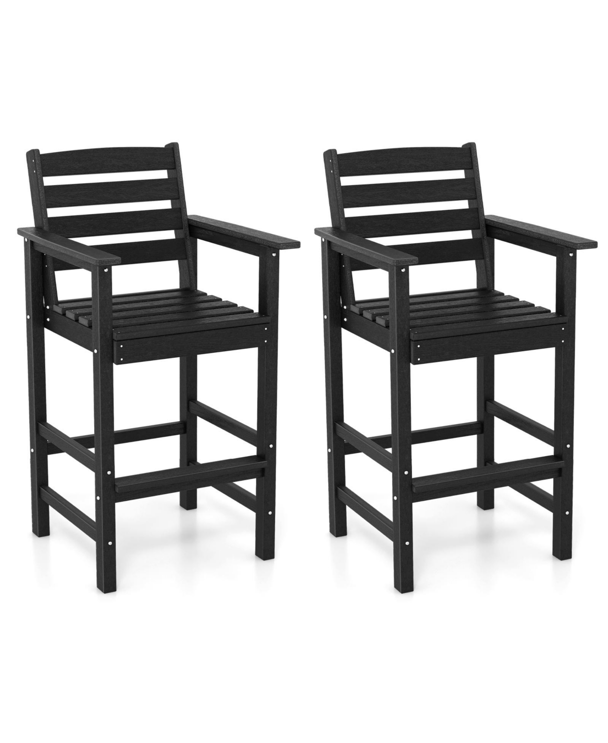 Click here for Slickblue Patio Hdpe Adirondack Bar Chairs Set of... prices