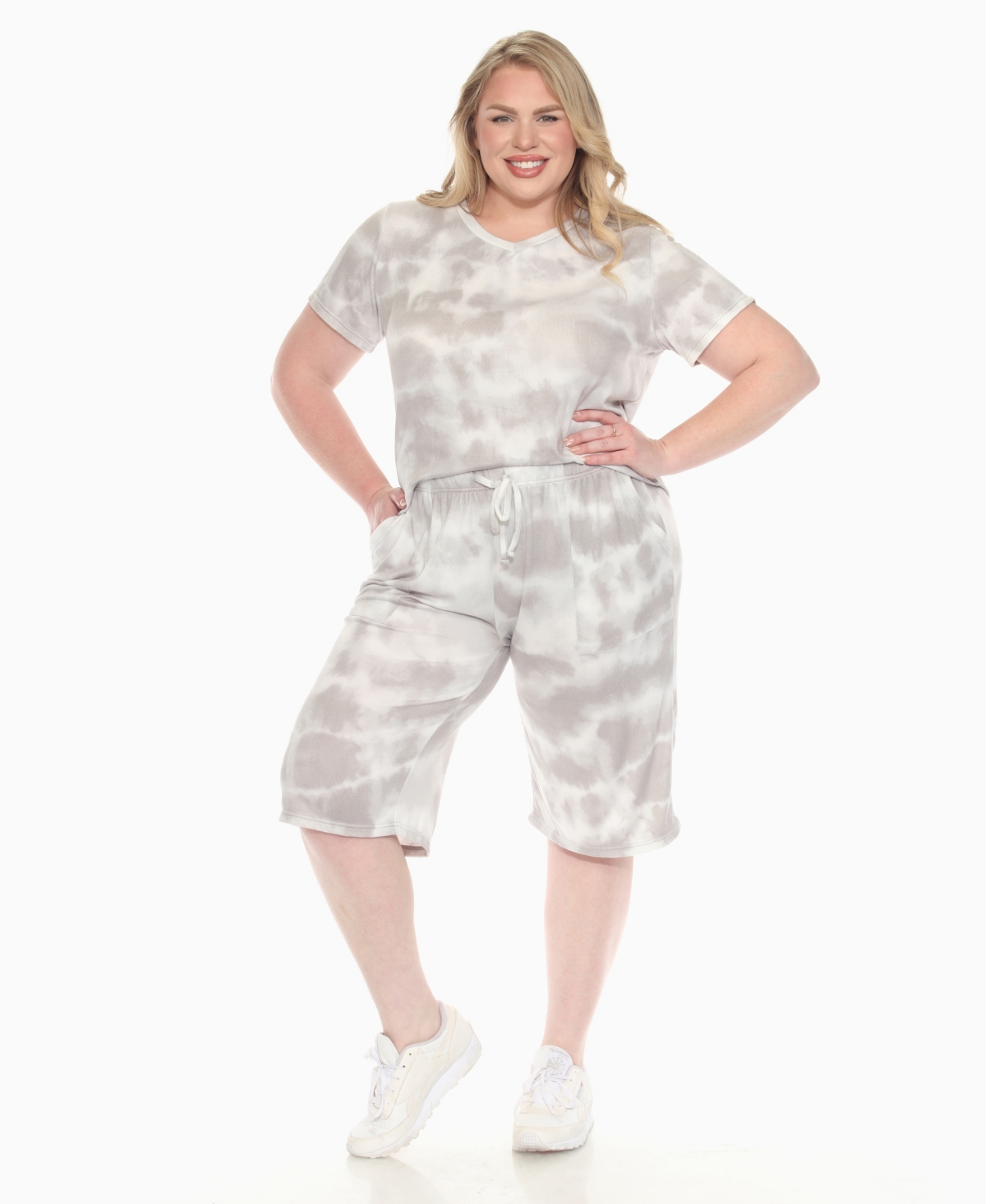 Click here for White Mark Plus Size Short Sleeve and Capri Lounge... prices
