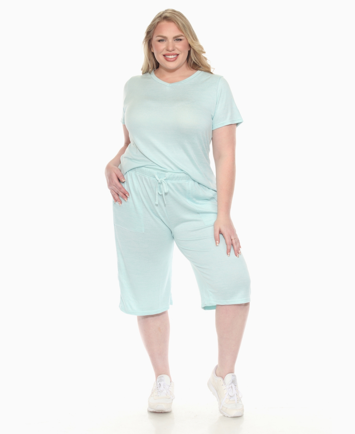 Click here for White Mark Plus Size Short Sleeve and Capri Lounge... prices