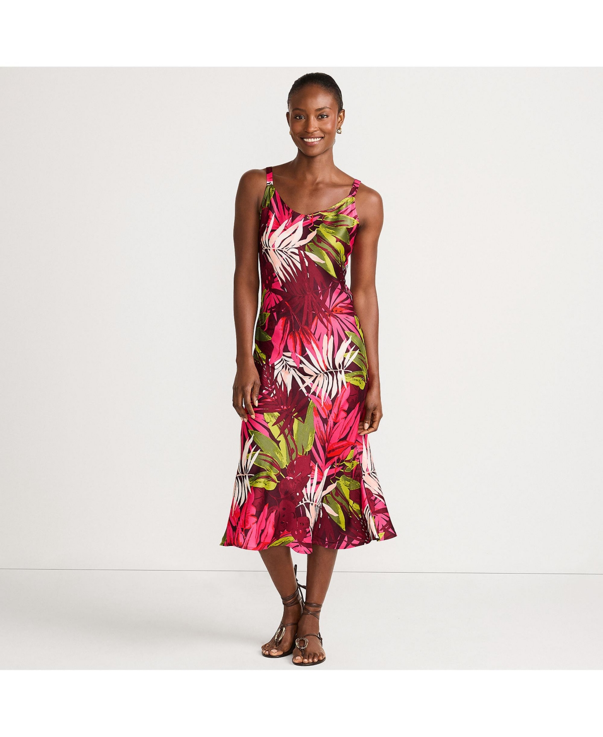 Click here for Lands End Womens Satin Slip Dress - Rich burgundy... prices