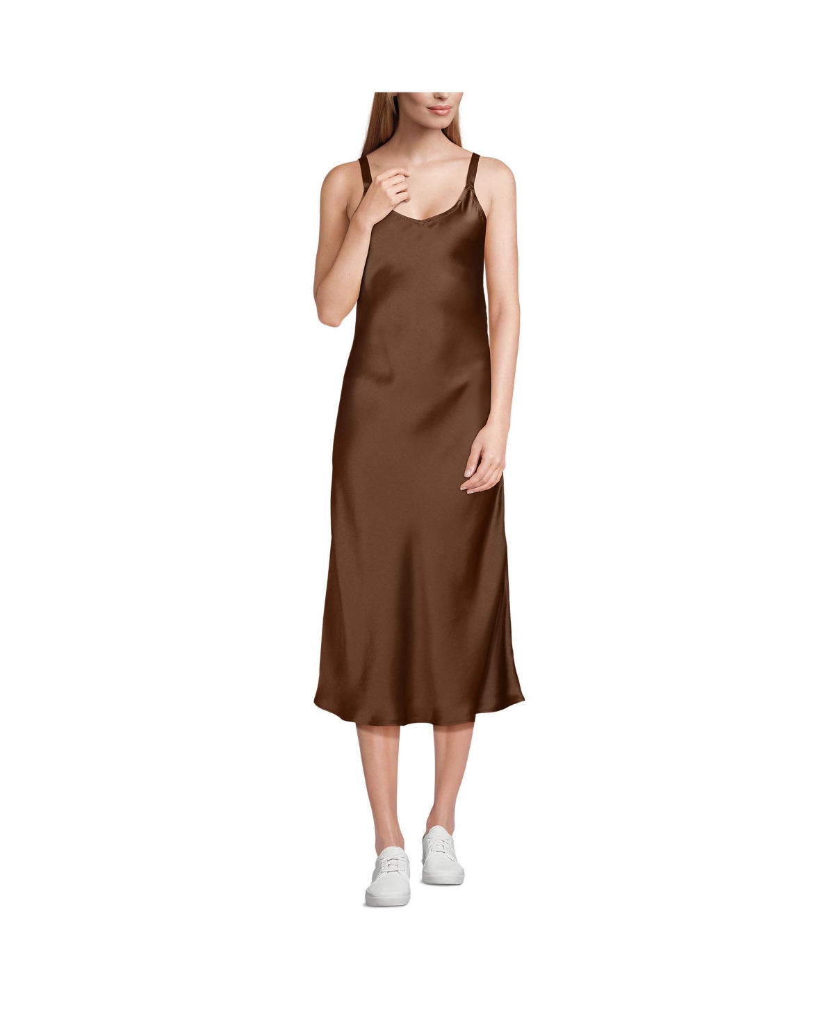 Click here for Lands End Womens Satin Slip Dress - Tree bark prices