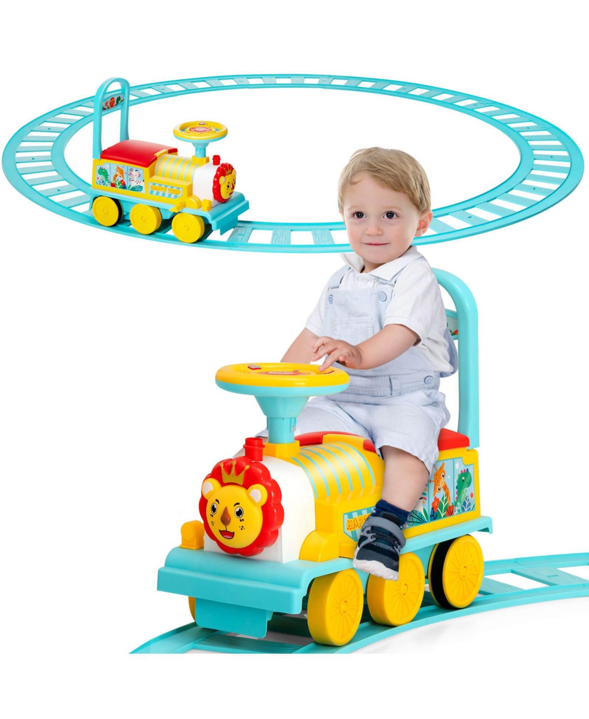 Click here for 6V Electric Kids Ride On Car Toy Train with 16 Pie... prices
