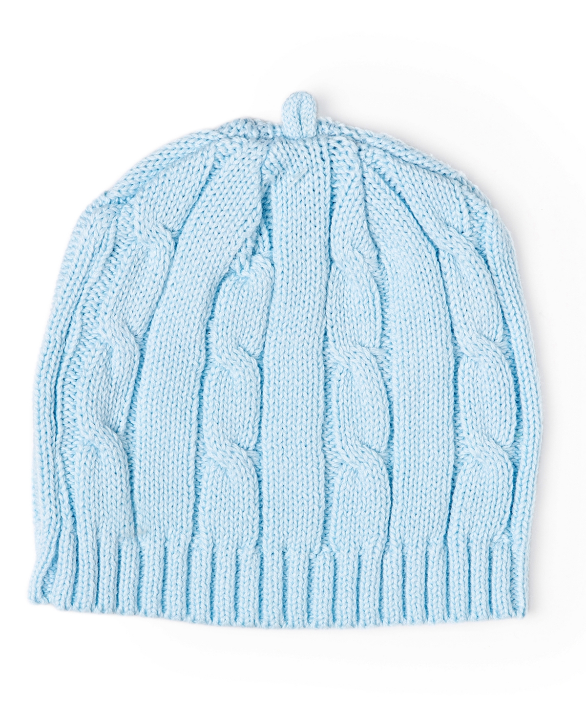 Click here for Baby Boys Cable Knit Beanie Hat - Blue prices
