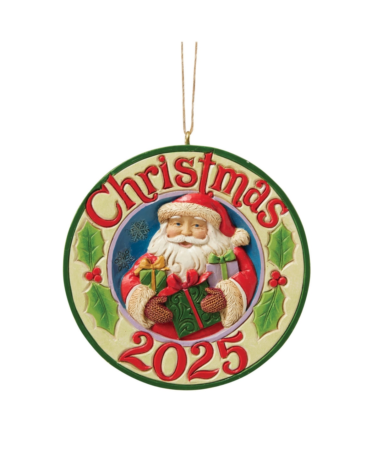 Click here for Jim Shore Annual 2025 Santa Gifts Ornament - Multi prices
