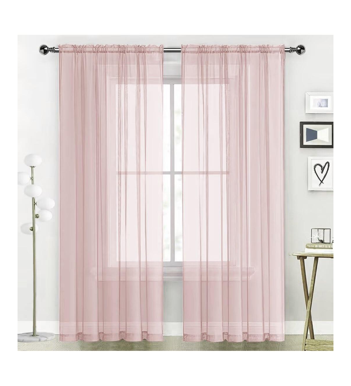 Click here for Kate Aurora Hotel Lux 2 Piece Rose Pink Rod Pocket... prices
