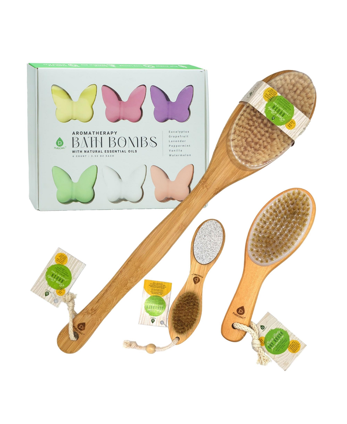 Click here for Pursonic Aromatherapy Bath Bombs & Bamboo Spa Brus... prices