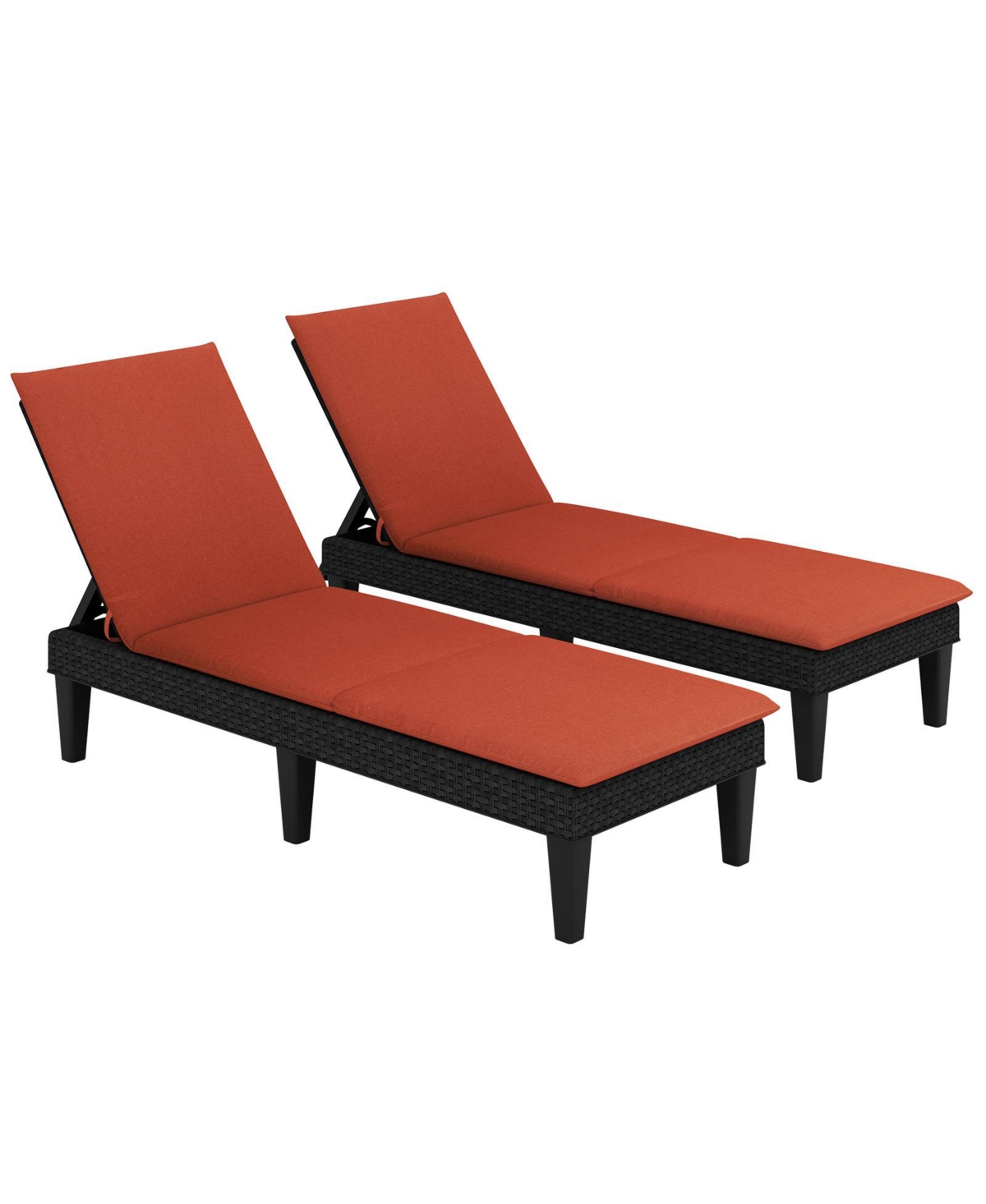 Click here for Gymax 2PCS Patio Lounge Chair Recliner Chair w/ 3-... prices