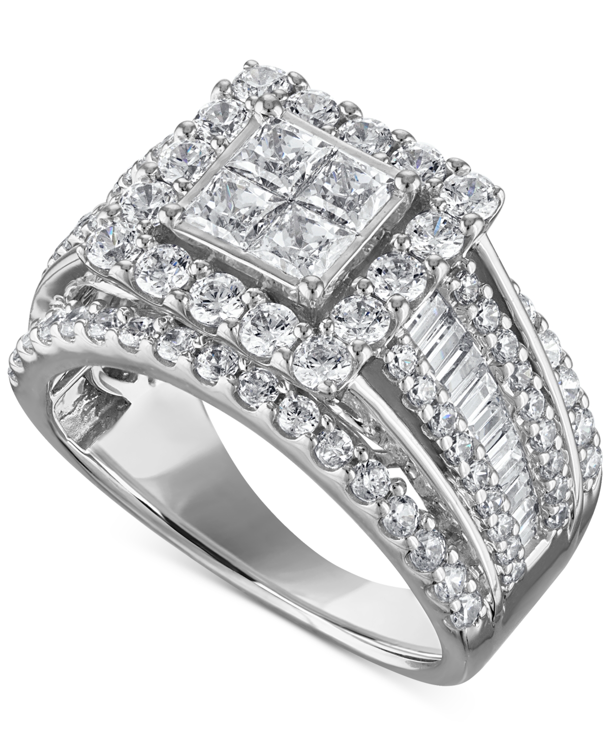 Click here for Diamond Quad Halo Engagement Ring (3 ct. t.w.) in... prices