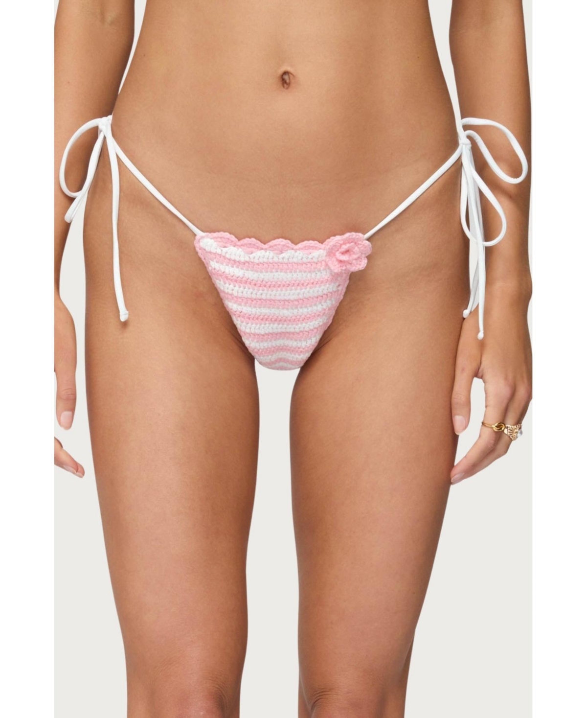 Click here for Edikted Womens Azalea Crochet String Bikini Bottom... prices