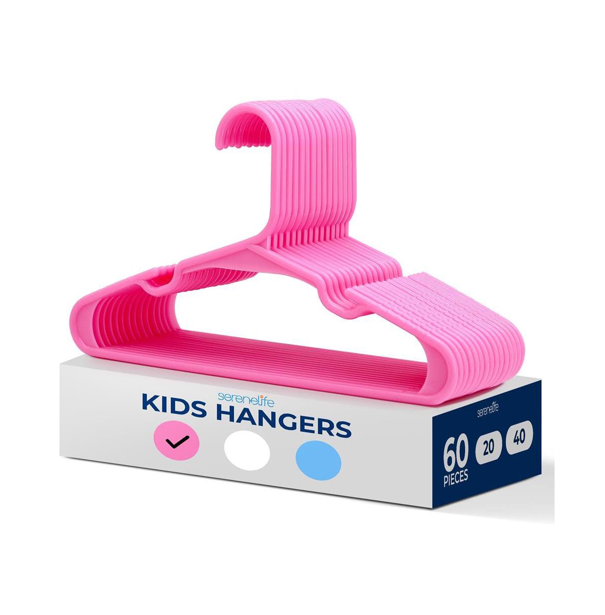 Click here for SereneLife 60 Pcs. Non-Slip Plastic Kids Hangers -... prices