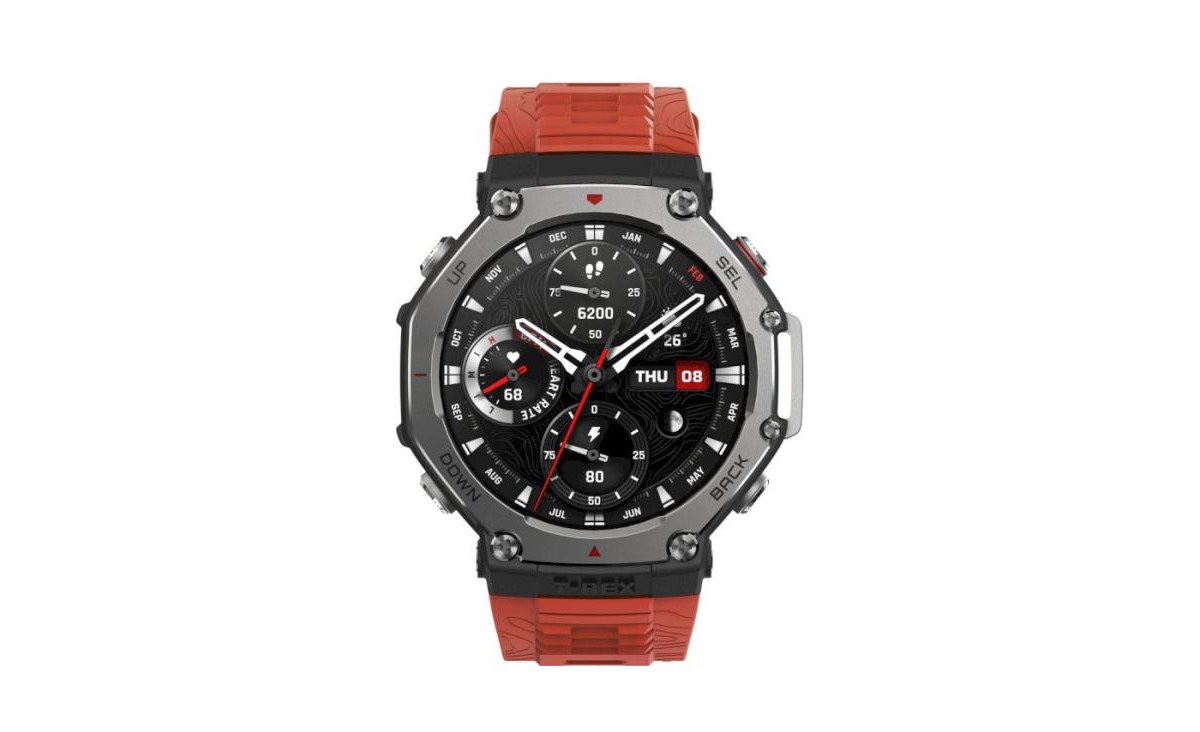 Click here for Amazfit T-Rex 3 Smart Watch - Lava - Red prices