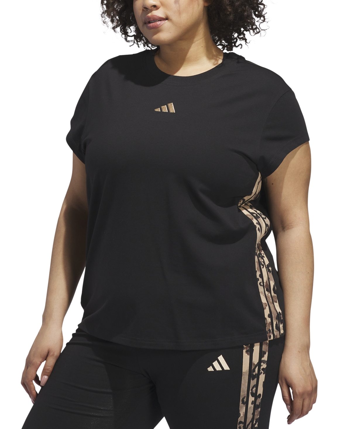 Click here for adidas Plus Size Essentials Animal Aop cotton T-Sh... prices