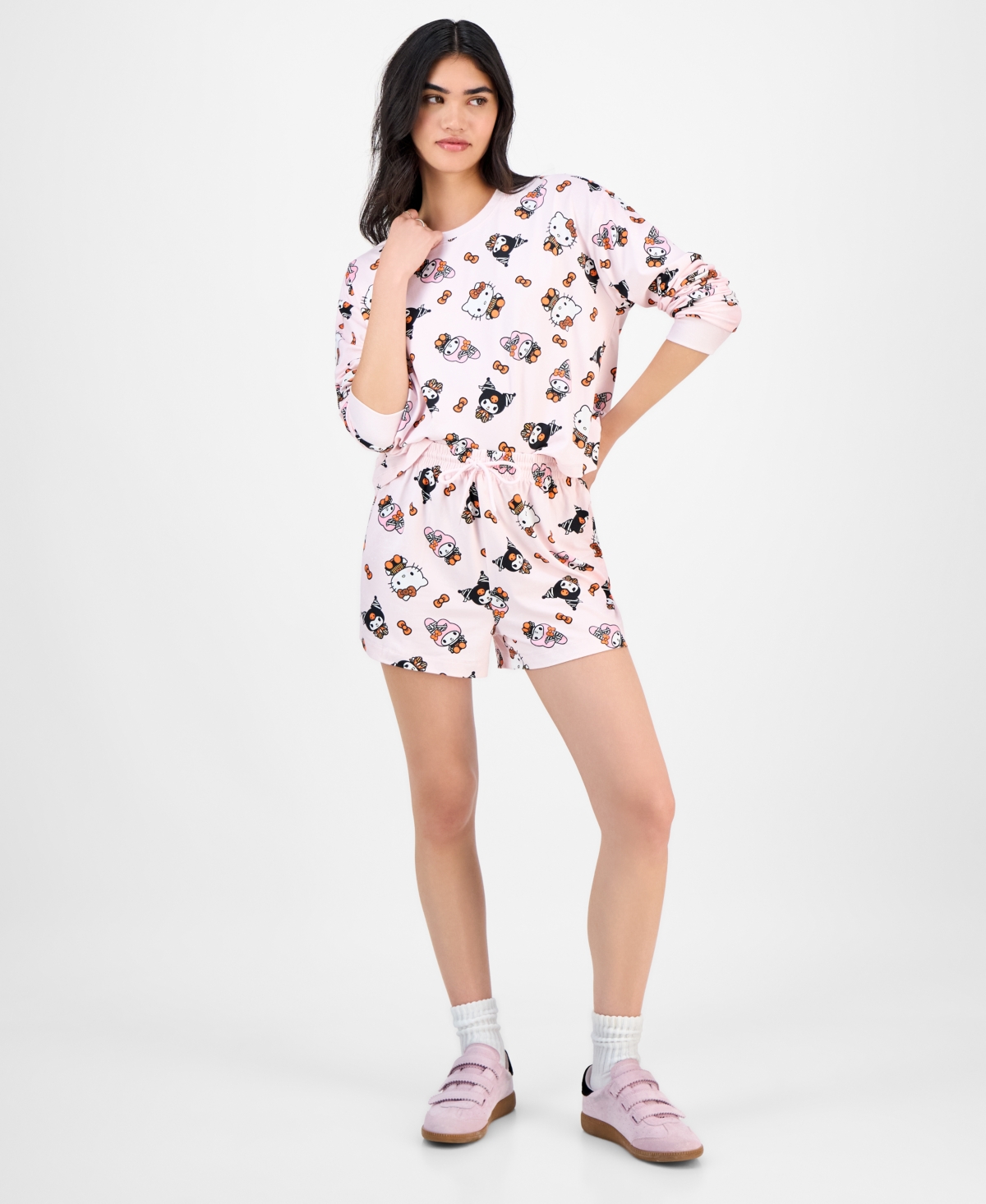 Click here for Love Tribe Juniors Sanrio Spooky Cutie Lounge Shor... prices