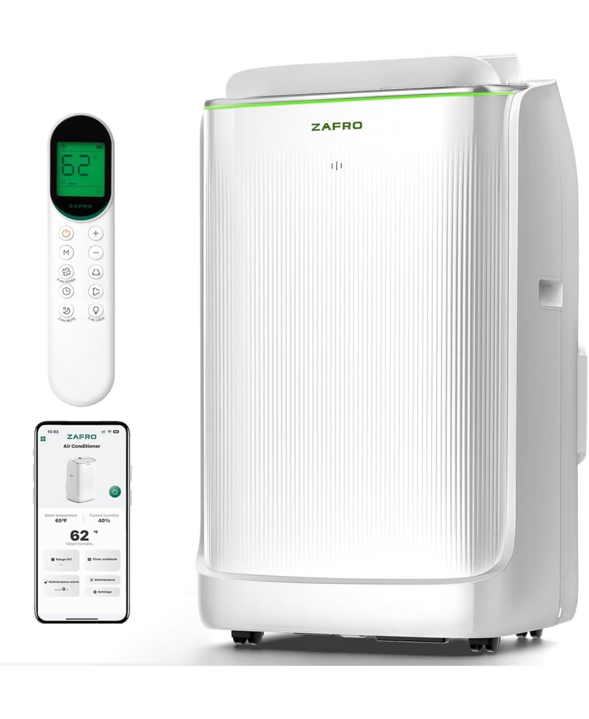 Click here for Zafro 10 000 Btu Portable Ac  Ultra Quiet 42dB  Du... prices