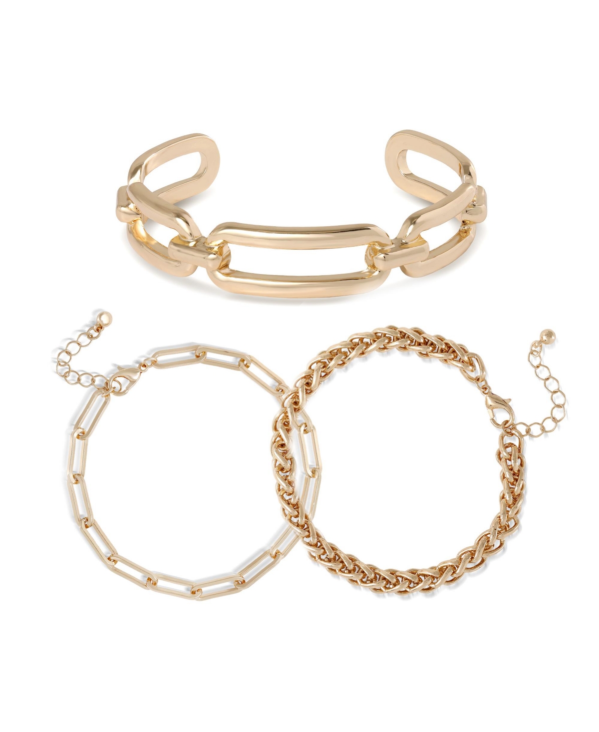 Click here for Bcbg Set of 3 Chain Link Bracelets - Gold prices